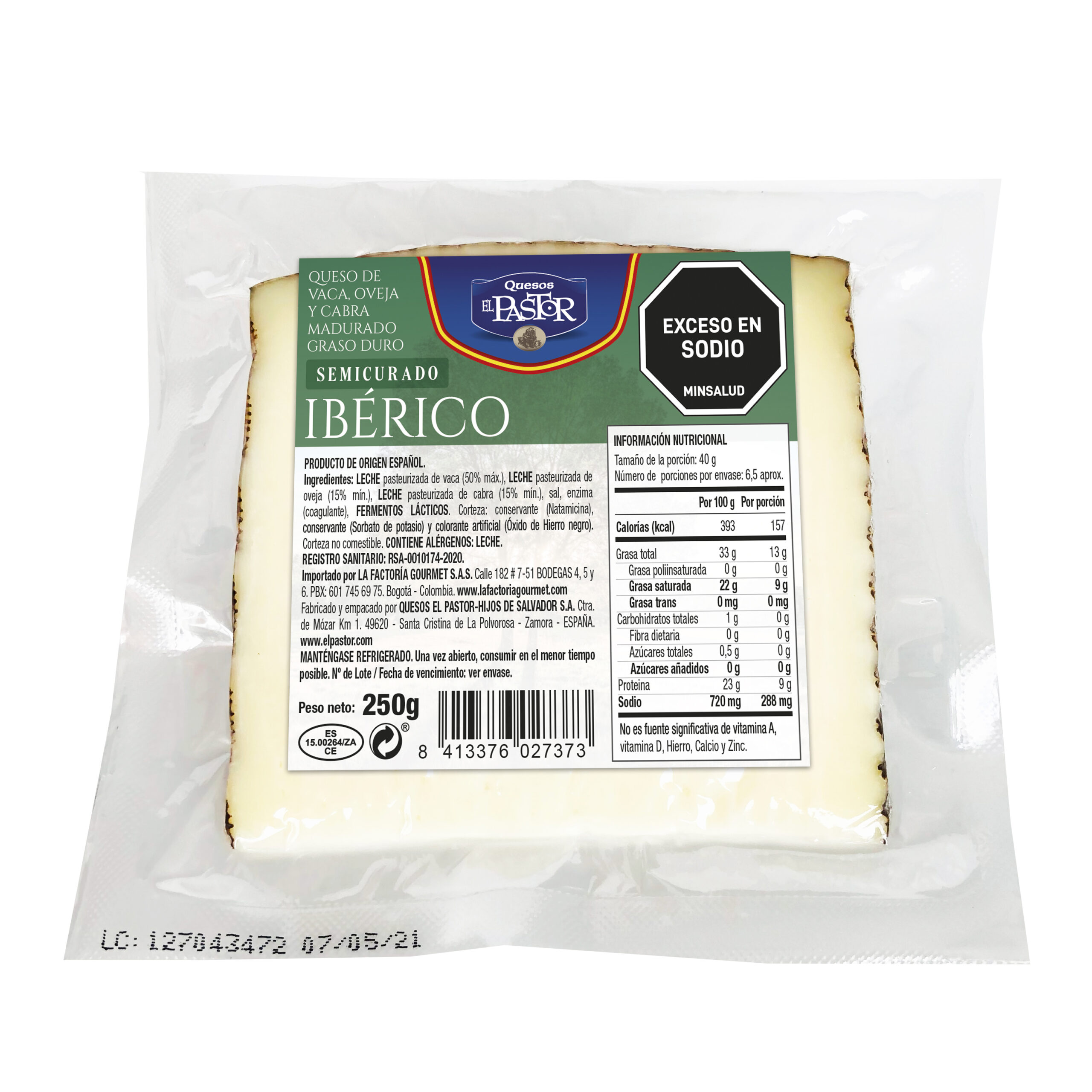 Queso Iberico Curado 250g (Vaca, Oveja y Cabra) - La Factoria Gourmet