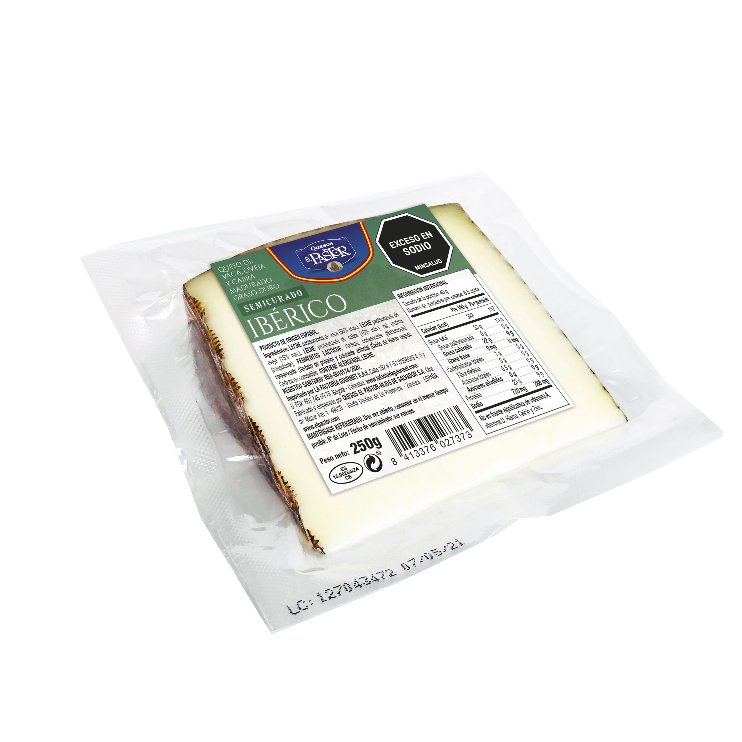 Queso Iberico Curado 250g (Vaca, Oveja y Cabra) - La Factoria Gourmet